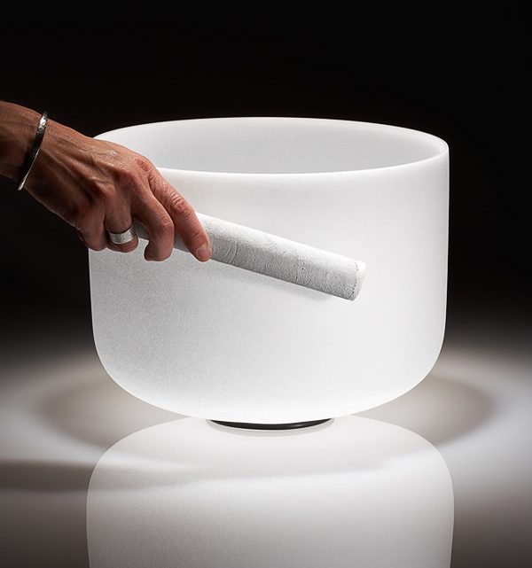 Ohm Frosted Quartz Crystal Bowl 13" - Ohm Therapeutics